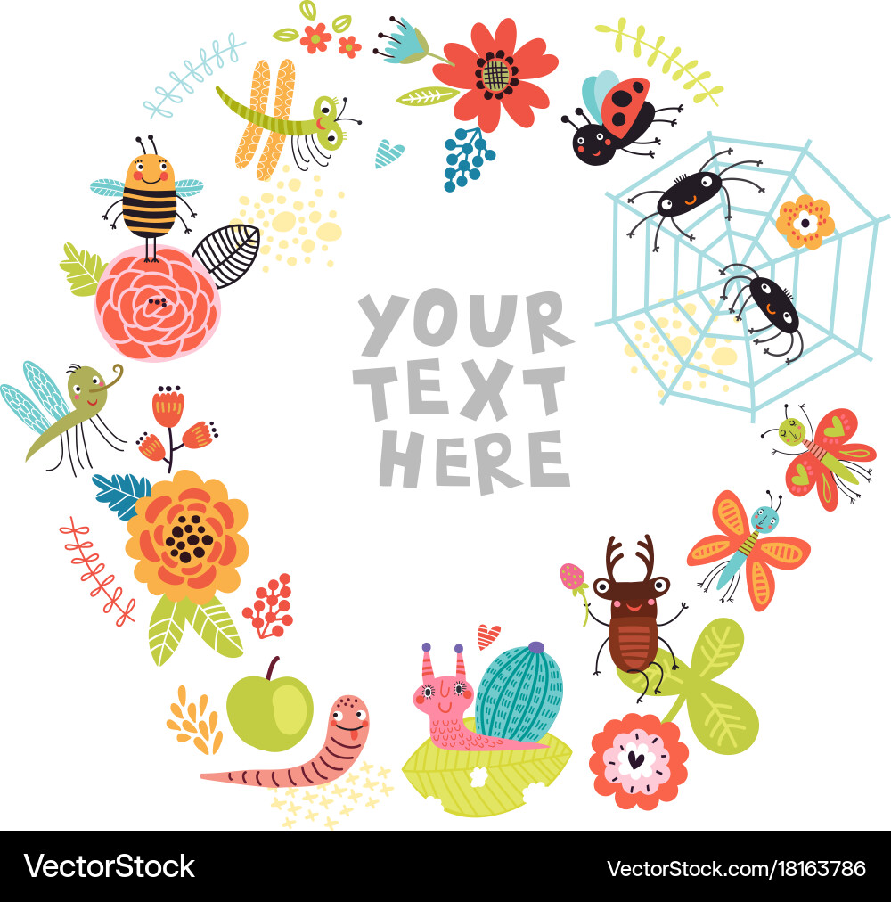 Insect background Royalty Free Vector Image - VectorStock