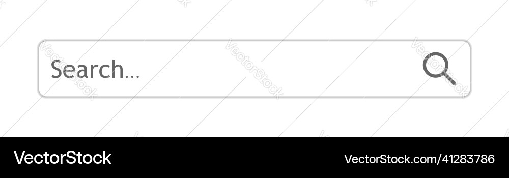 Search bar internet box for url research link Vector Image