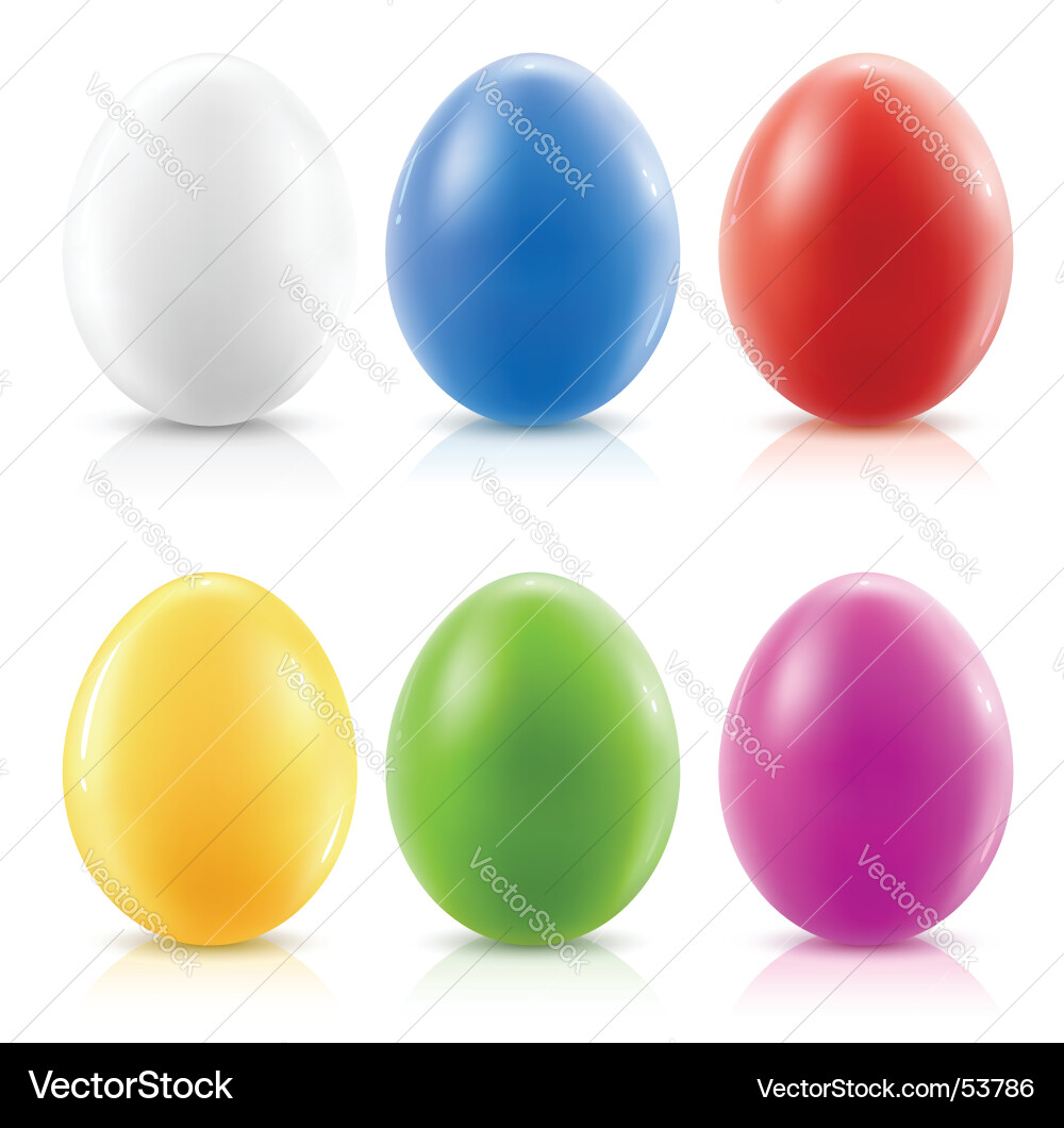Set of color easter eggs Royalty Free Vector Image