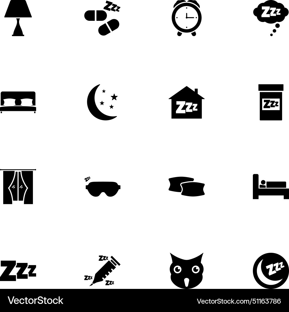 Sleep icon - expand to any size change Royalty Free Vector