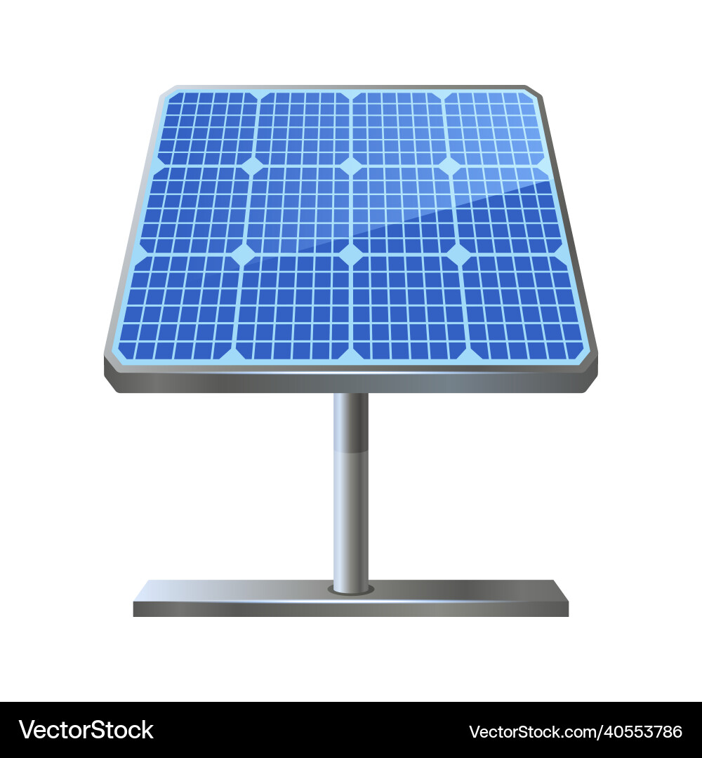 Solar panel cell on white background Royalty Free Vector