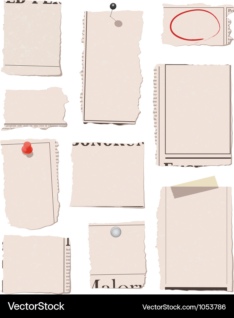 Newspaper Clipping Vector Images (over 2,400)