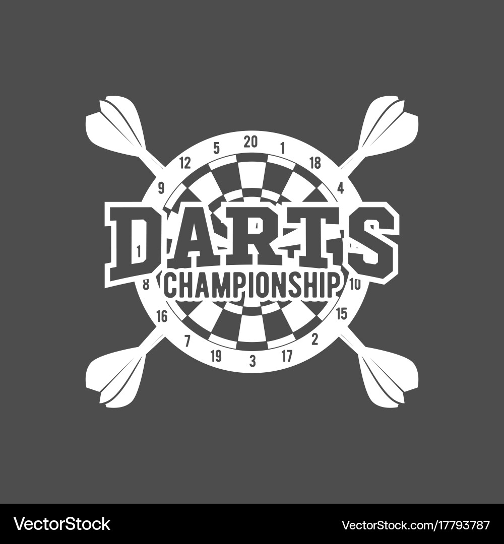 Darts labels set badge logos Royalty Free Vector Image
