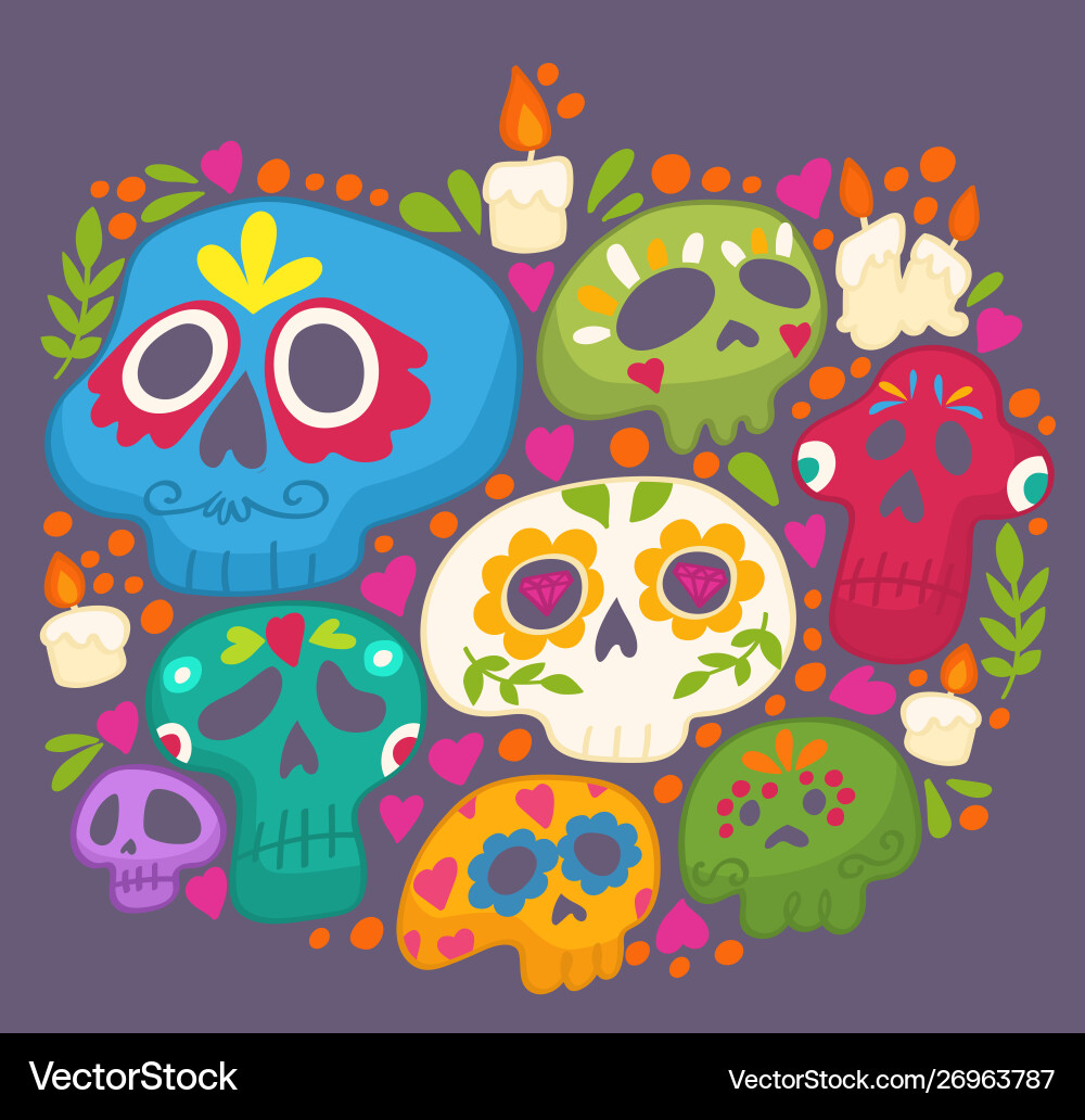 Day dead print holy death Royalty Free Vector Image