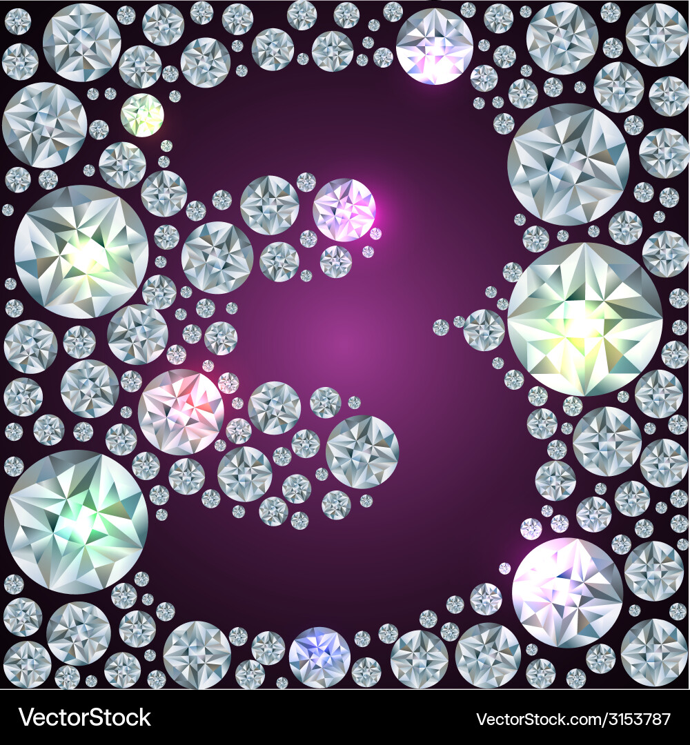 Diamond number three Royalty Free Vector Image