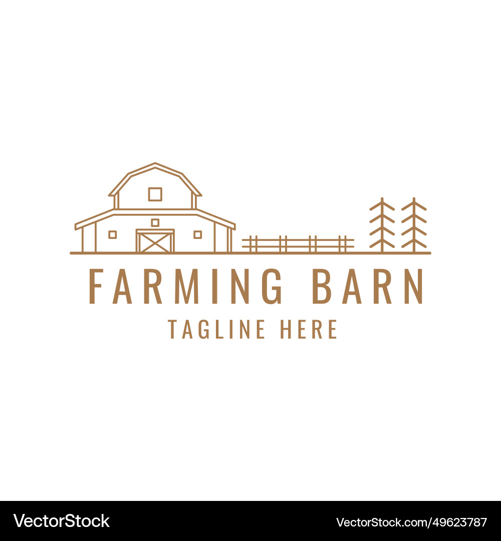 Farming barn logo design image Lizenzfreies Vektorbild