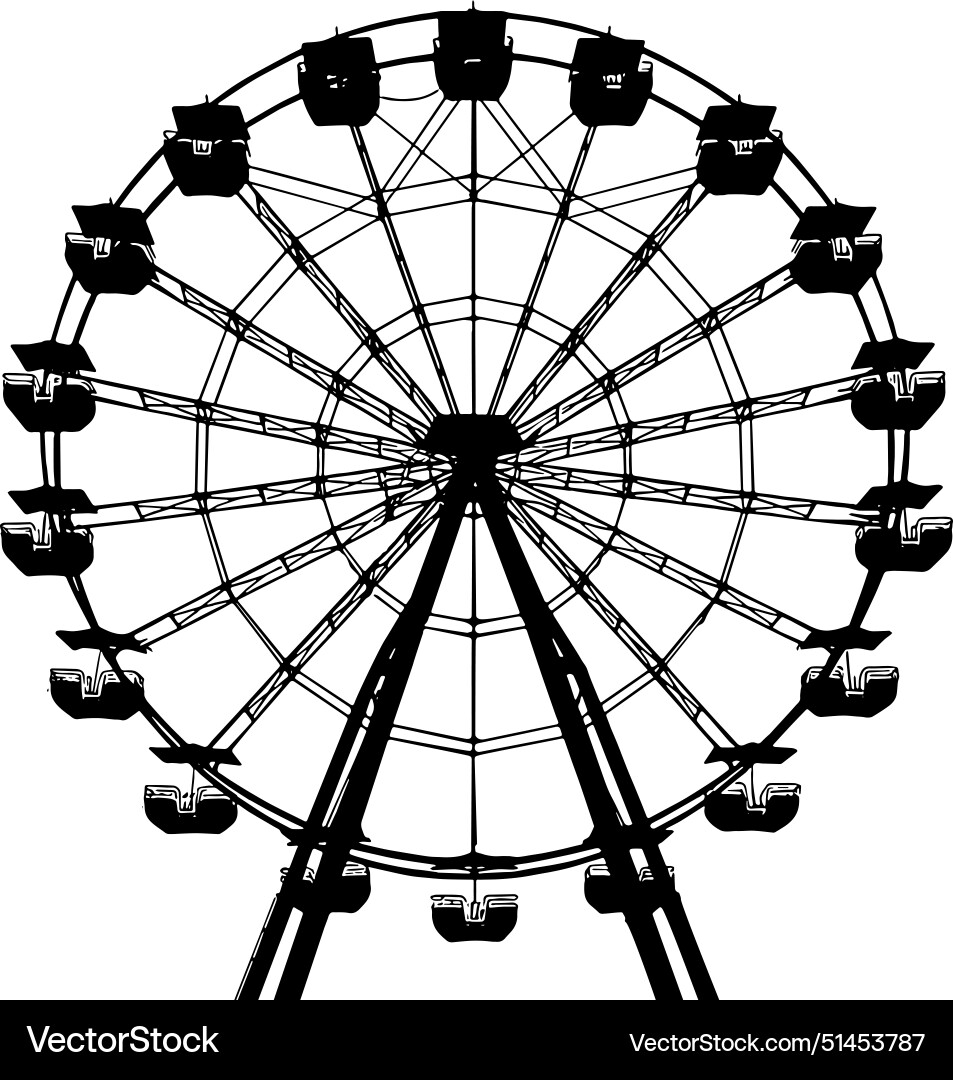 Ferris wheel Royalty Free Vector Image - VectorStock