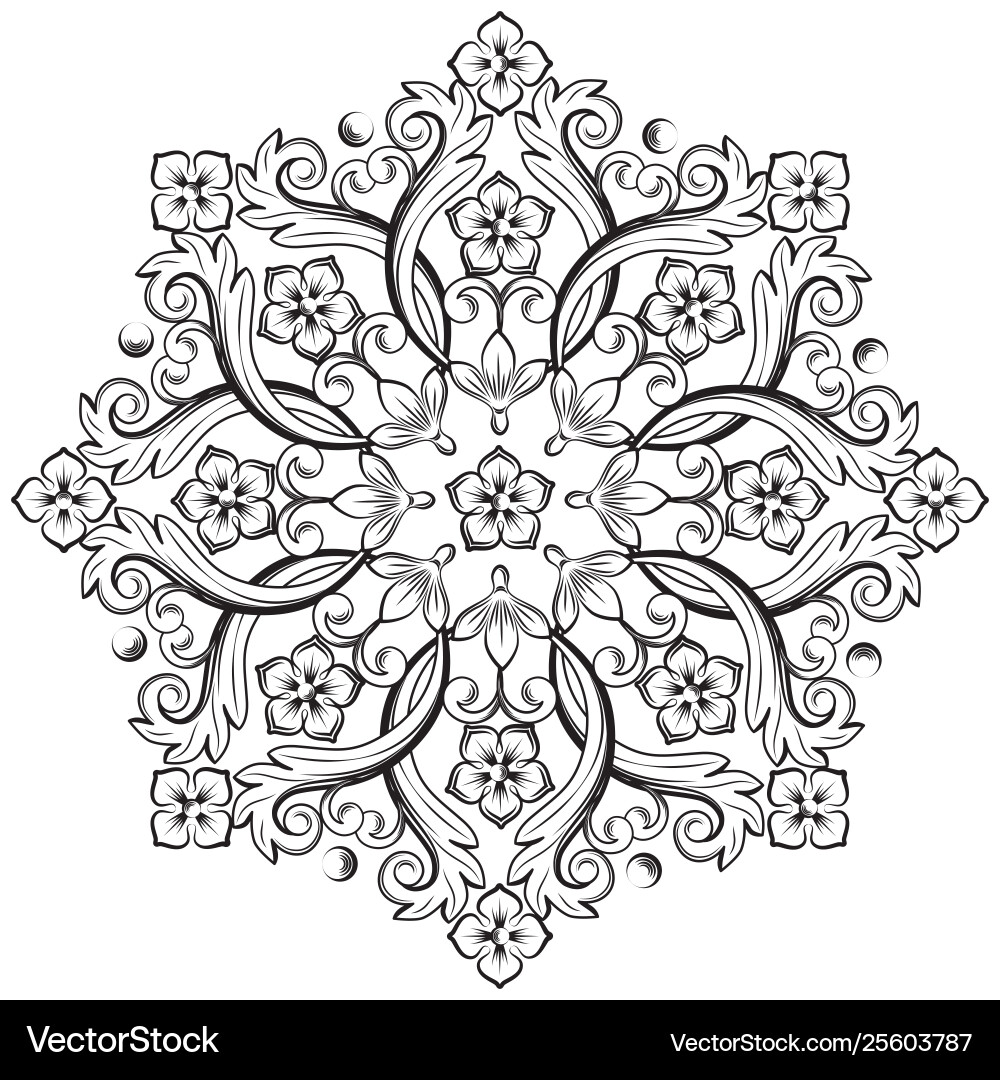 Intricate Ornamental Circle Royalty Free Vector Image
