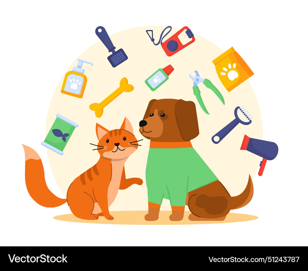 Pet grooming concept Royalty Free Vector Image