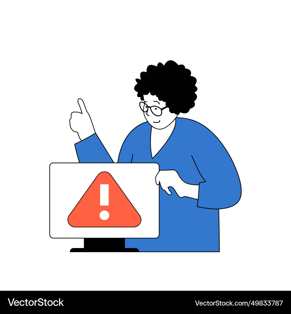 Programming concept with cartoon people in flat Vector Image