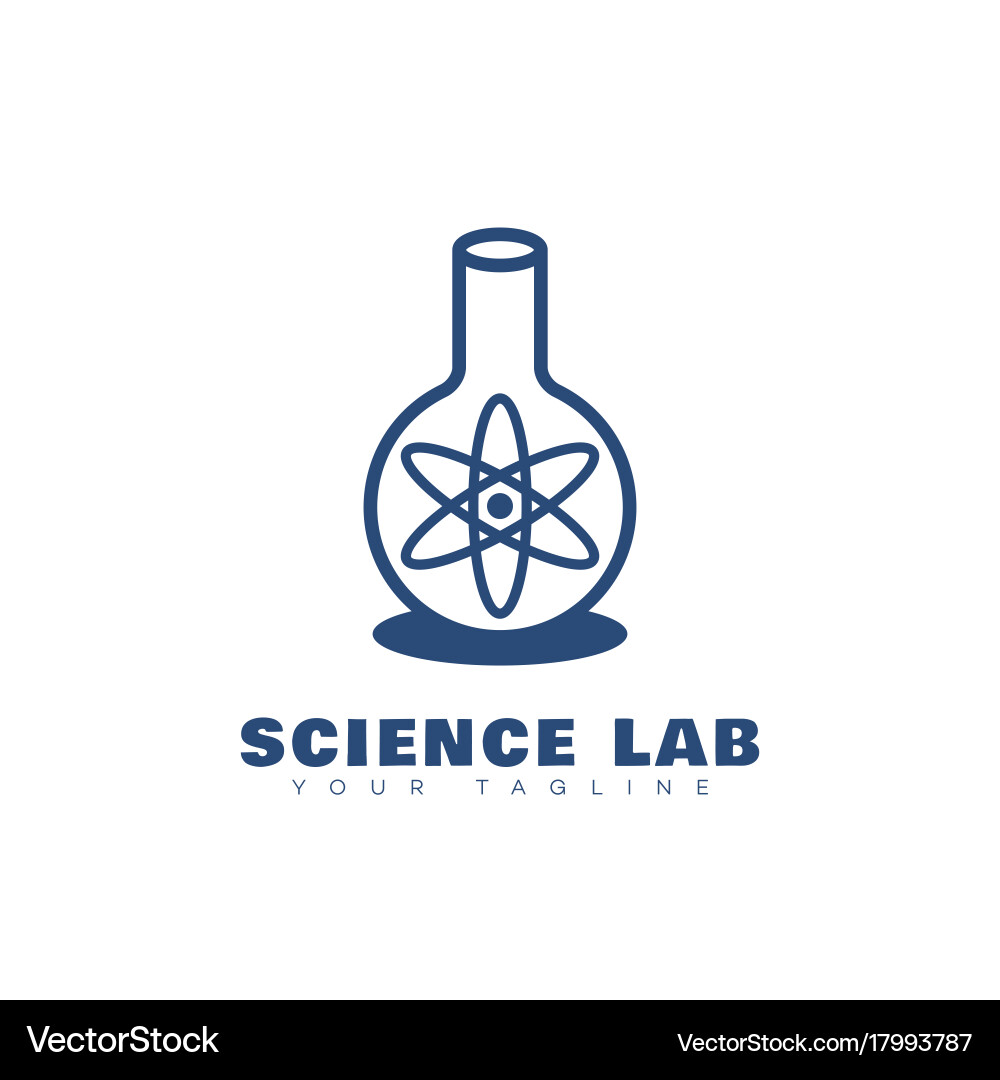 Science lab logo Royalty Free Vector Image - VectorStock