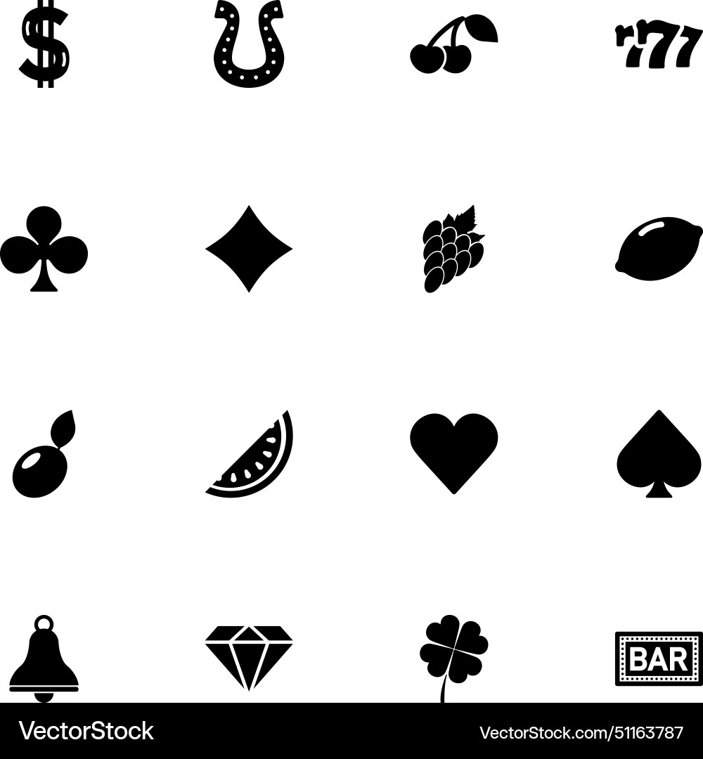 Slot machine icon - expand to any size change Vector Image