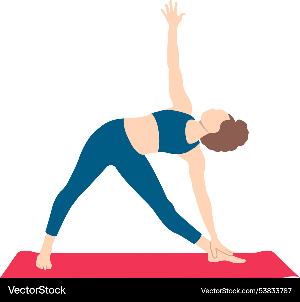 Woman doing yoga Royalty Free Vector Image - VectorStock