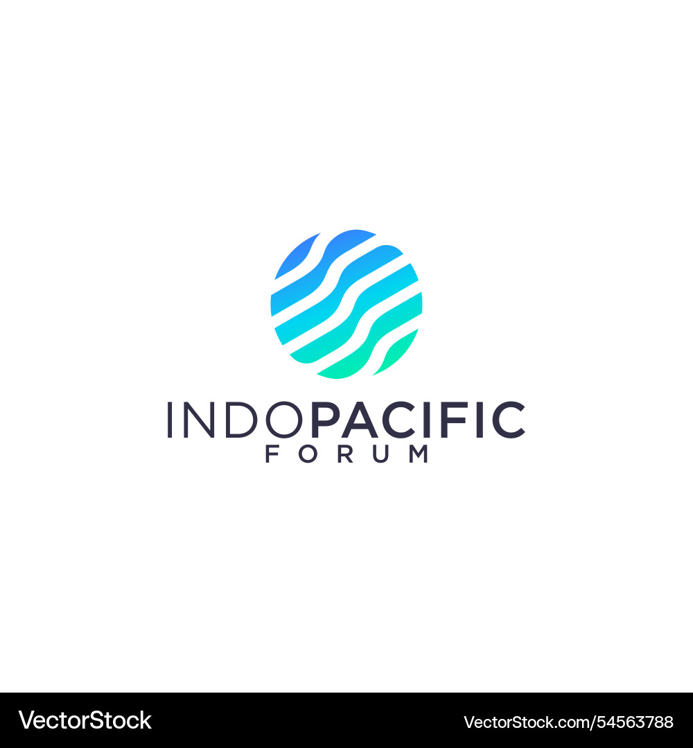 Abstract waves circle logo design Royalty Free Vector Image