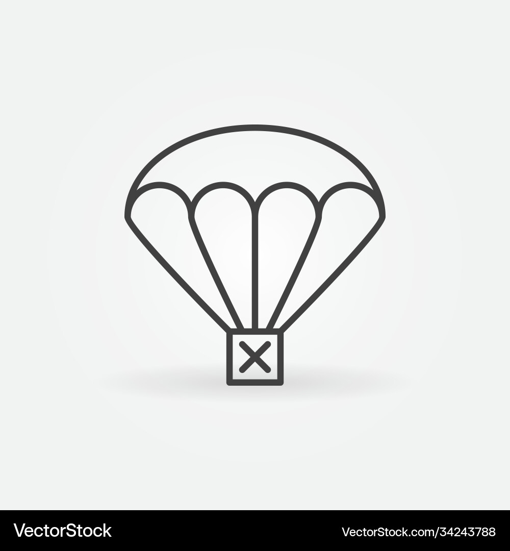 Airdrop thin line concept icon Royalty Free Vector Image