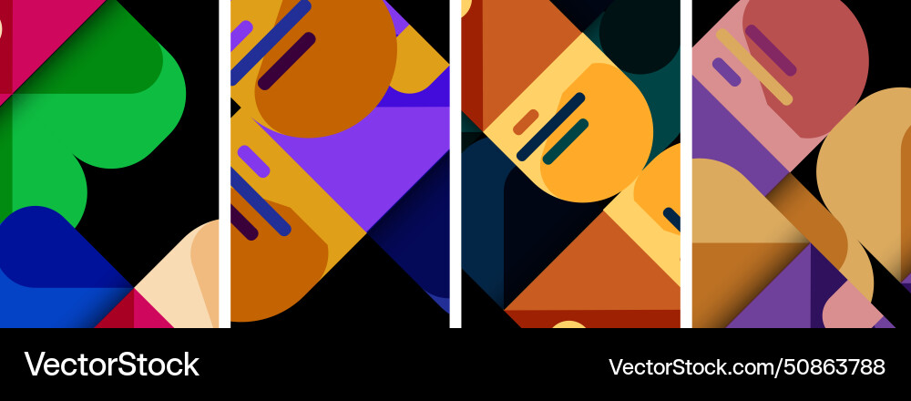 Balance movement geometric backgrounds poster Vector Image