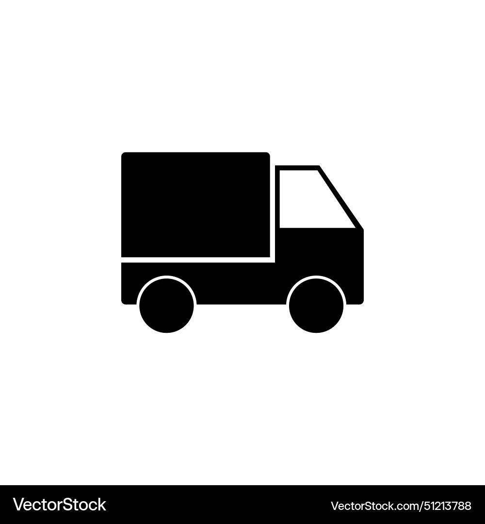 Fast shipping delivery truck flat icon Royalty Free Vector