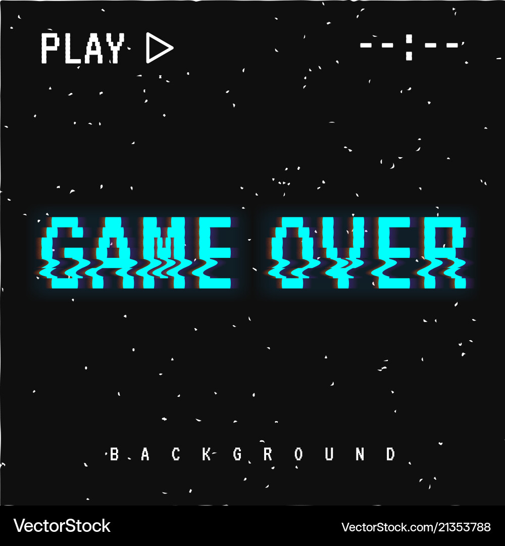 Game over background Royalty Free Vector Image