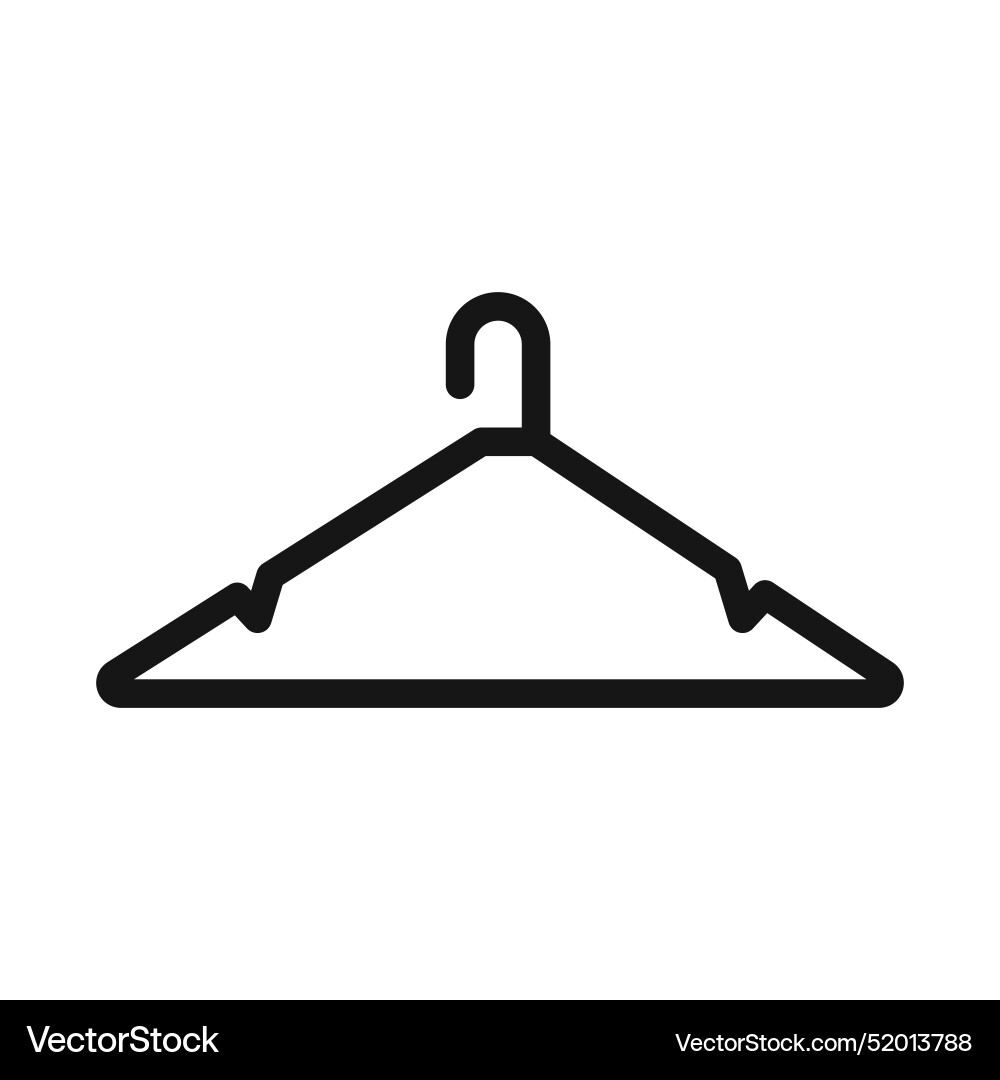 Hanger icon black line art Royalty Free Vector Image