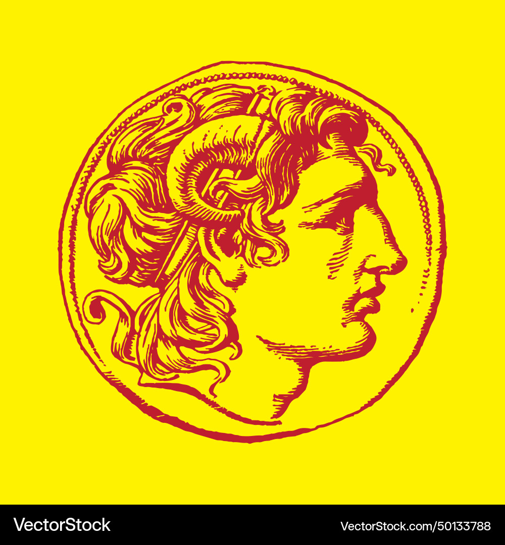 Head greek athena design Royalty Free Vector Image