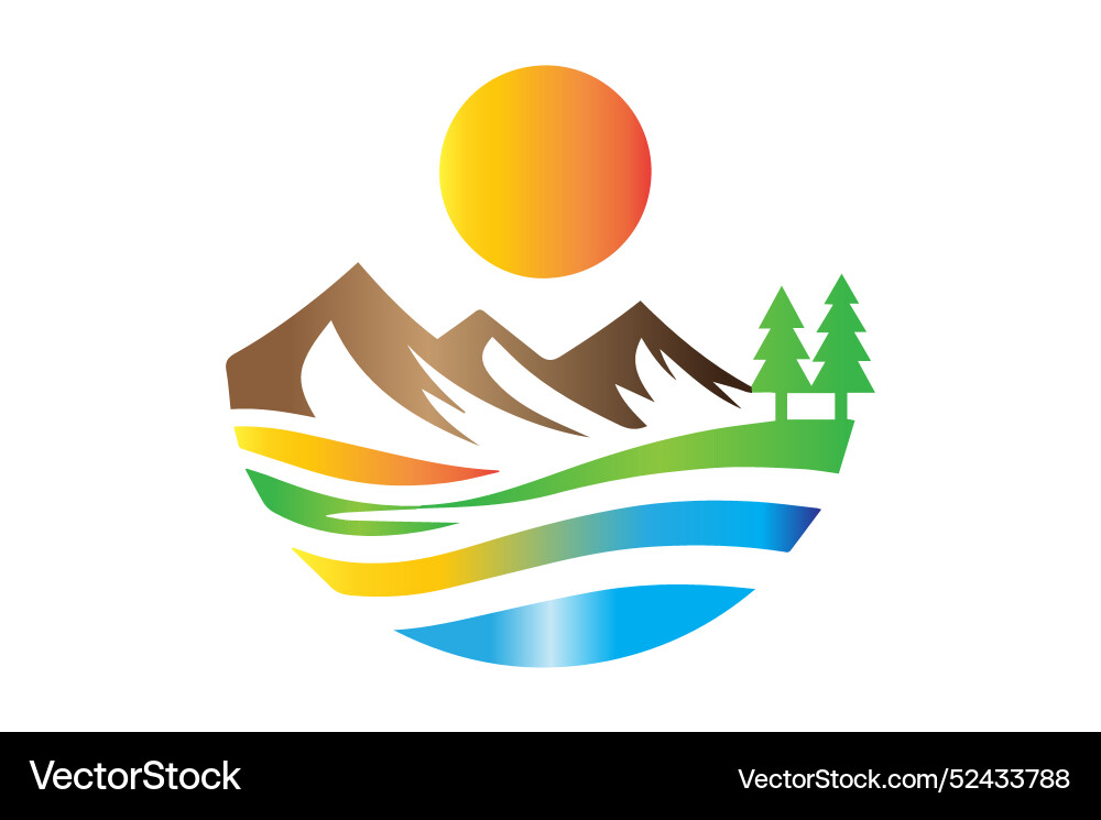 Landscape logo Royalty Free Vector Image - VectorStock