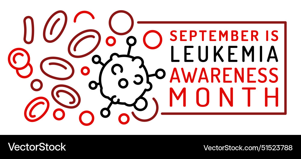 Leukemia awareness month in september landscape Vector Image