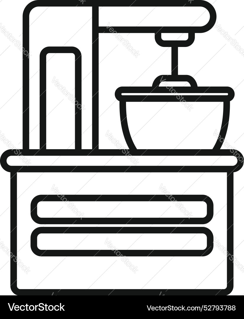 Modern stand food mixer preparing icon Royalty Free Vector