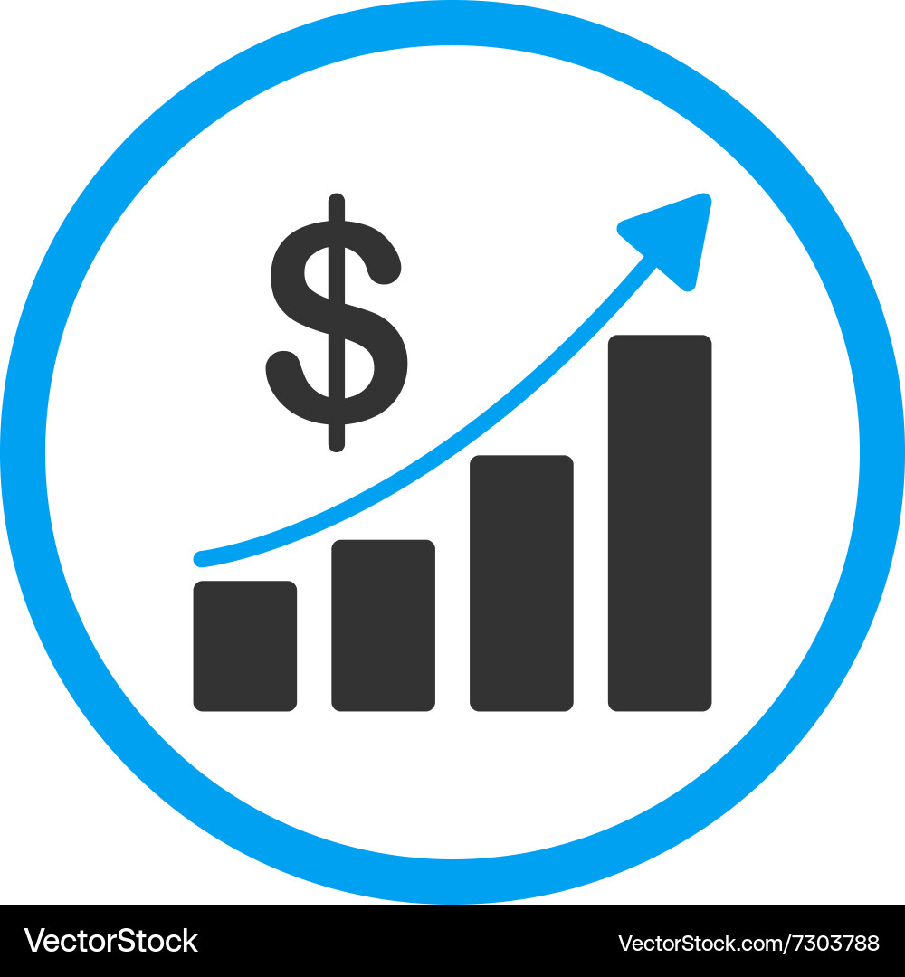 Umsatz Wachstum Icon Lizenzfreies Vektorbild