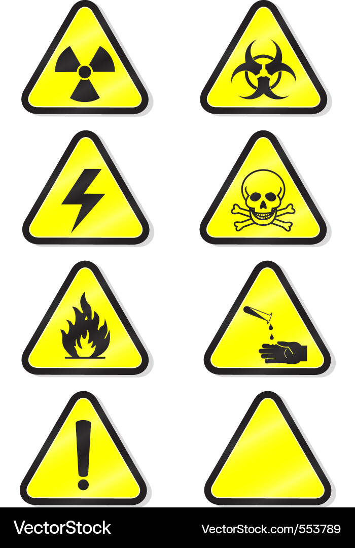 Chemical Warning Signs Royalty Free Vector Image