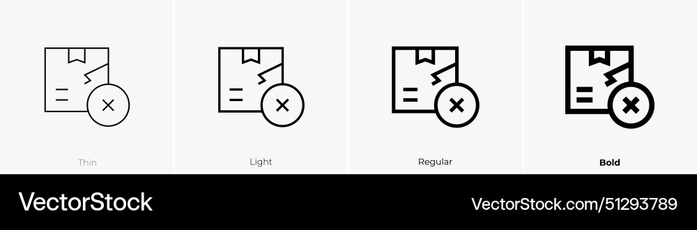 Damage icon thin light regular and bold style Vector Image