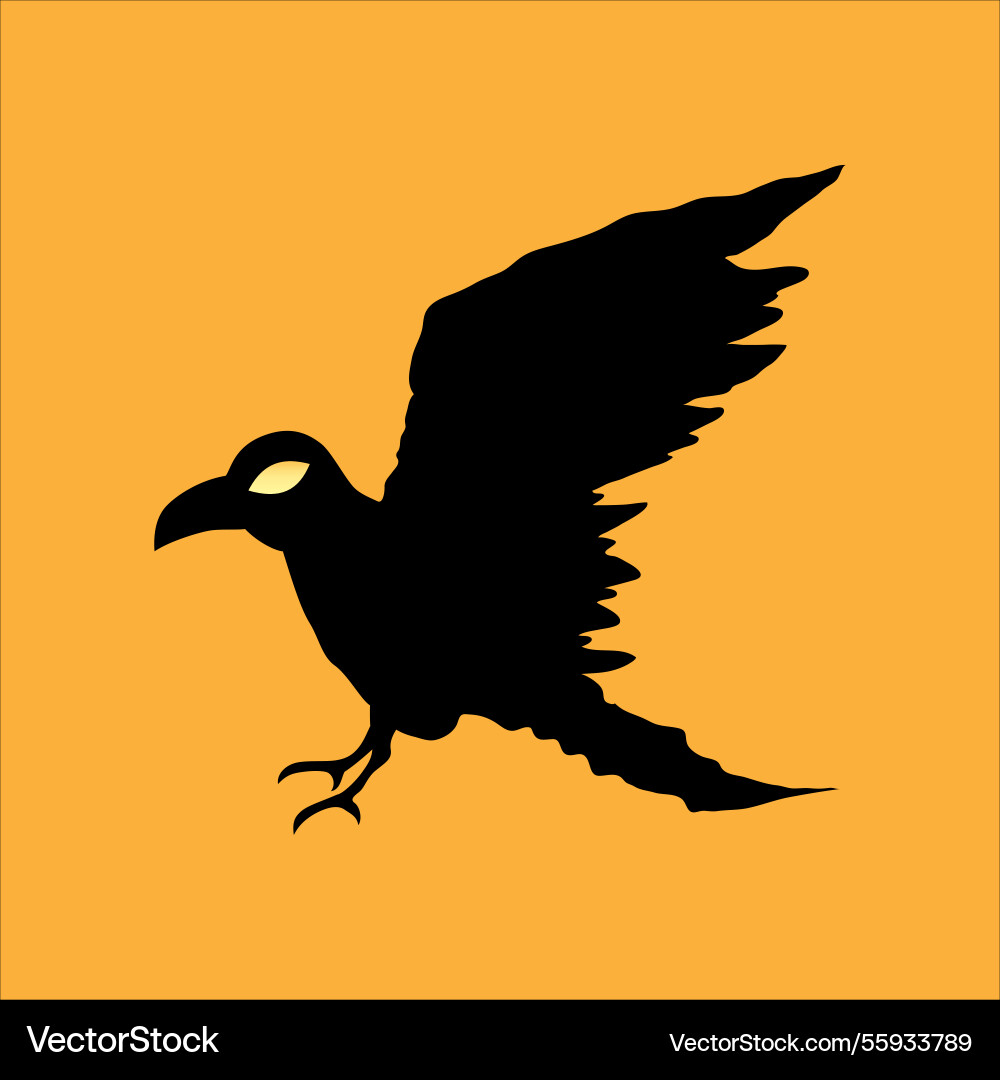 Halloween of crow Royalty Free Vector Image - VectorStock