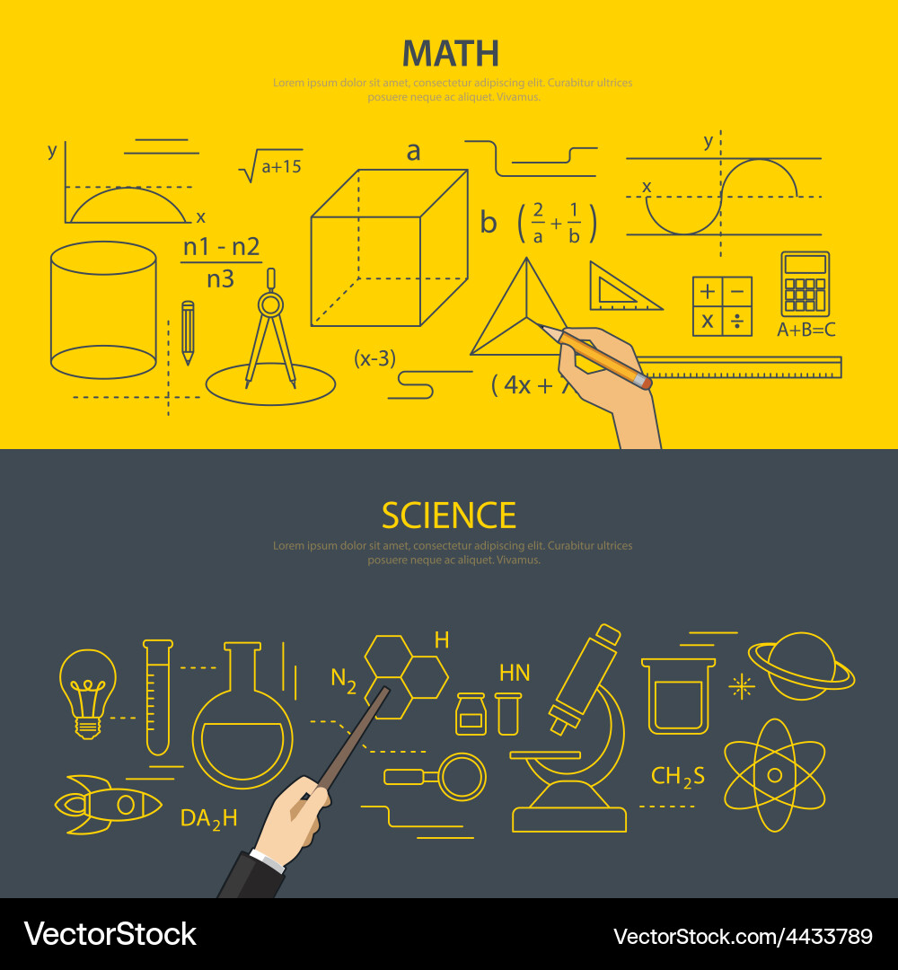 Math and science education concept Royalty Free Vector Image