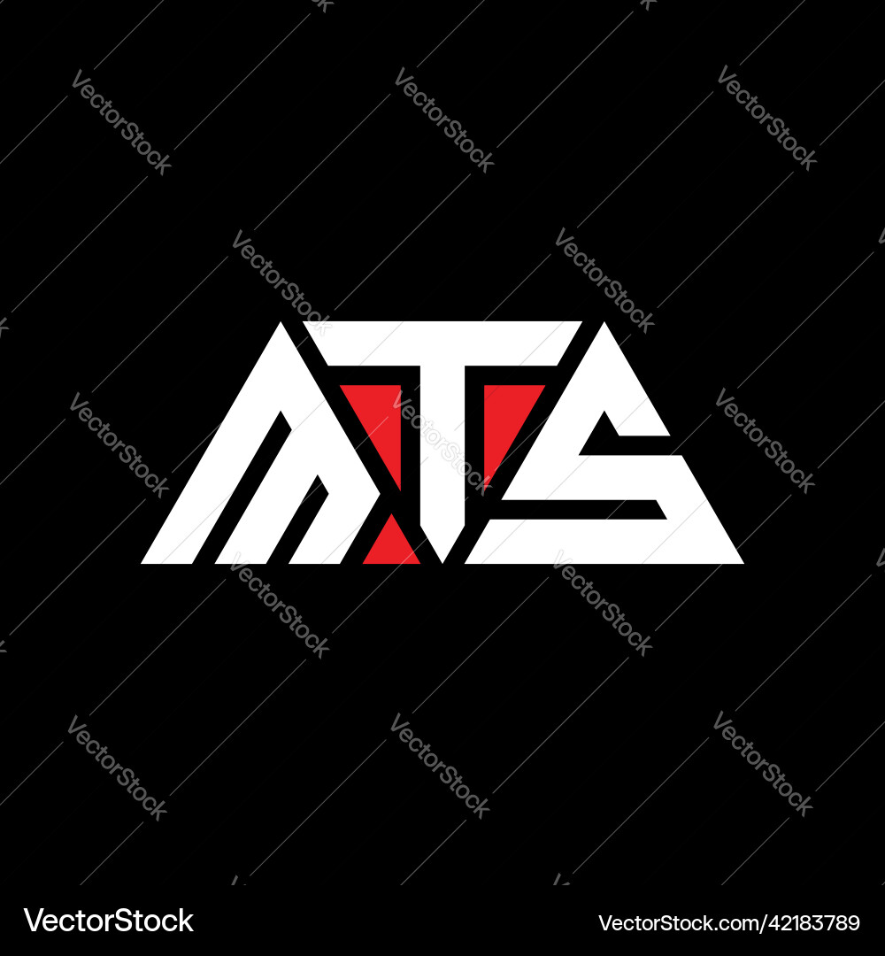 Mts triangle letter logo design Royalty Free Vector Image