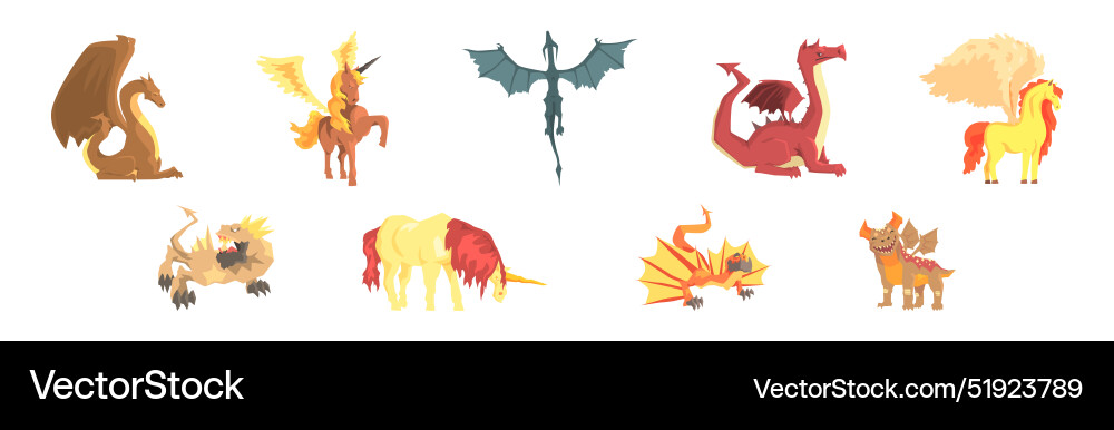 Mythical creature from folklore and fairytale Vector Image