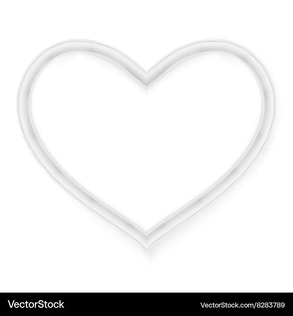 Picture frame heart shape eps 10 Royalty Free Vector Image