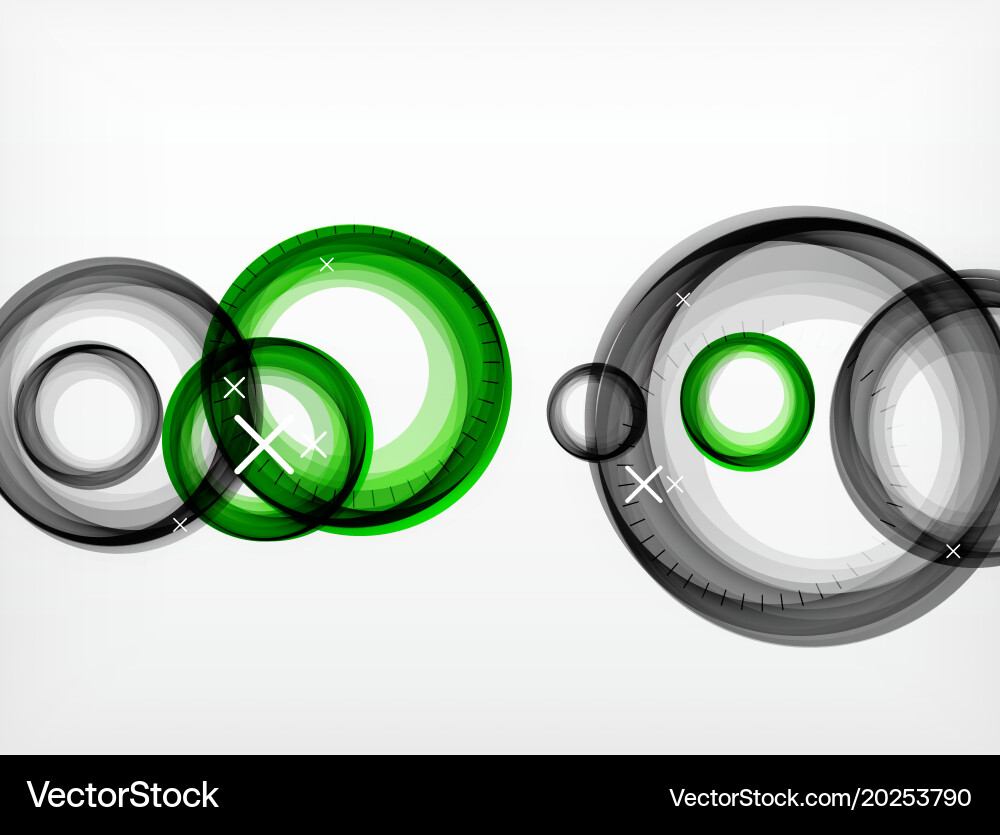 Flying abstract circles geometric Royalty Free Vector Image
