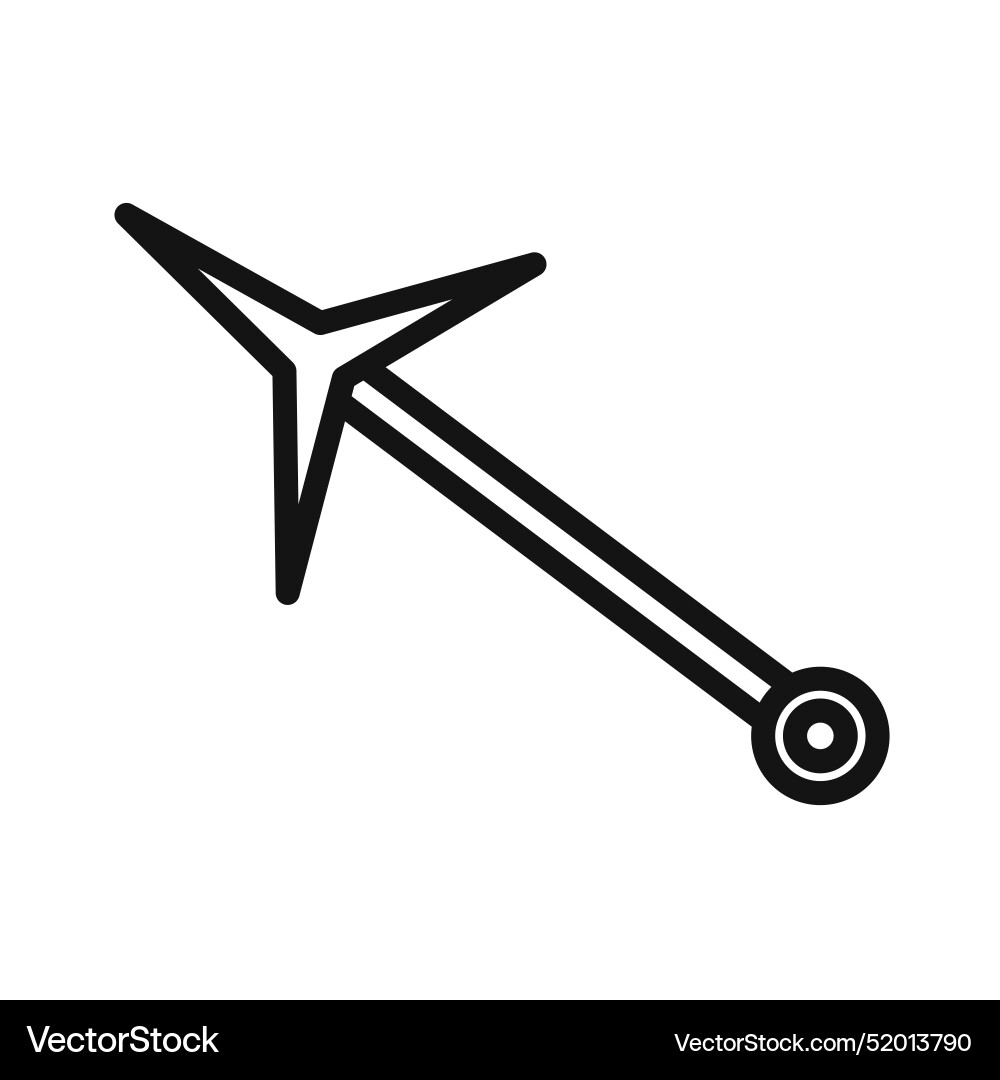 Harpoon icon black line art Royalty Free Vector Image