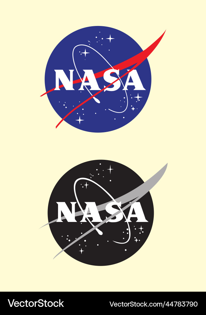 Nasa space national logo abstract wat Royalty Free Vector