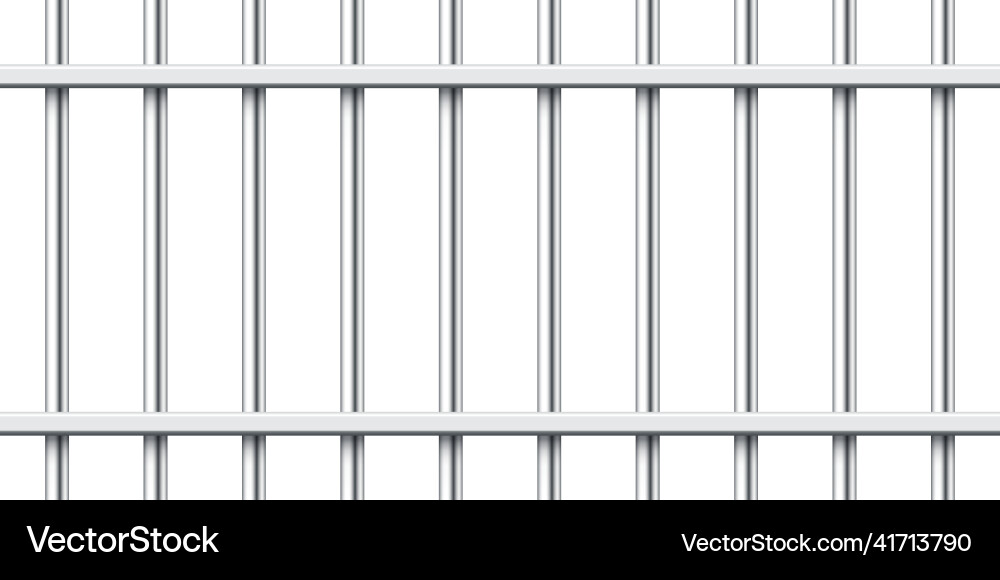 Realistic Metal Prison Bars Royalty Free Vector Image