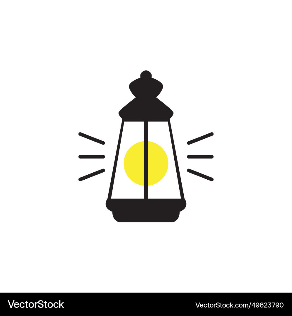 Traditional lantern logo design image Royalty Free Vector