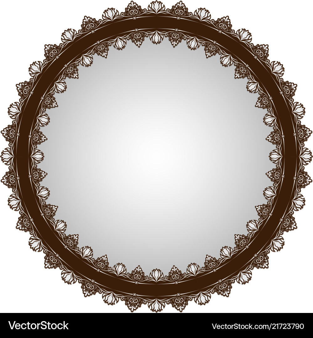 Vintage Filigree Circle Frame Royalty Free Vector Image
