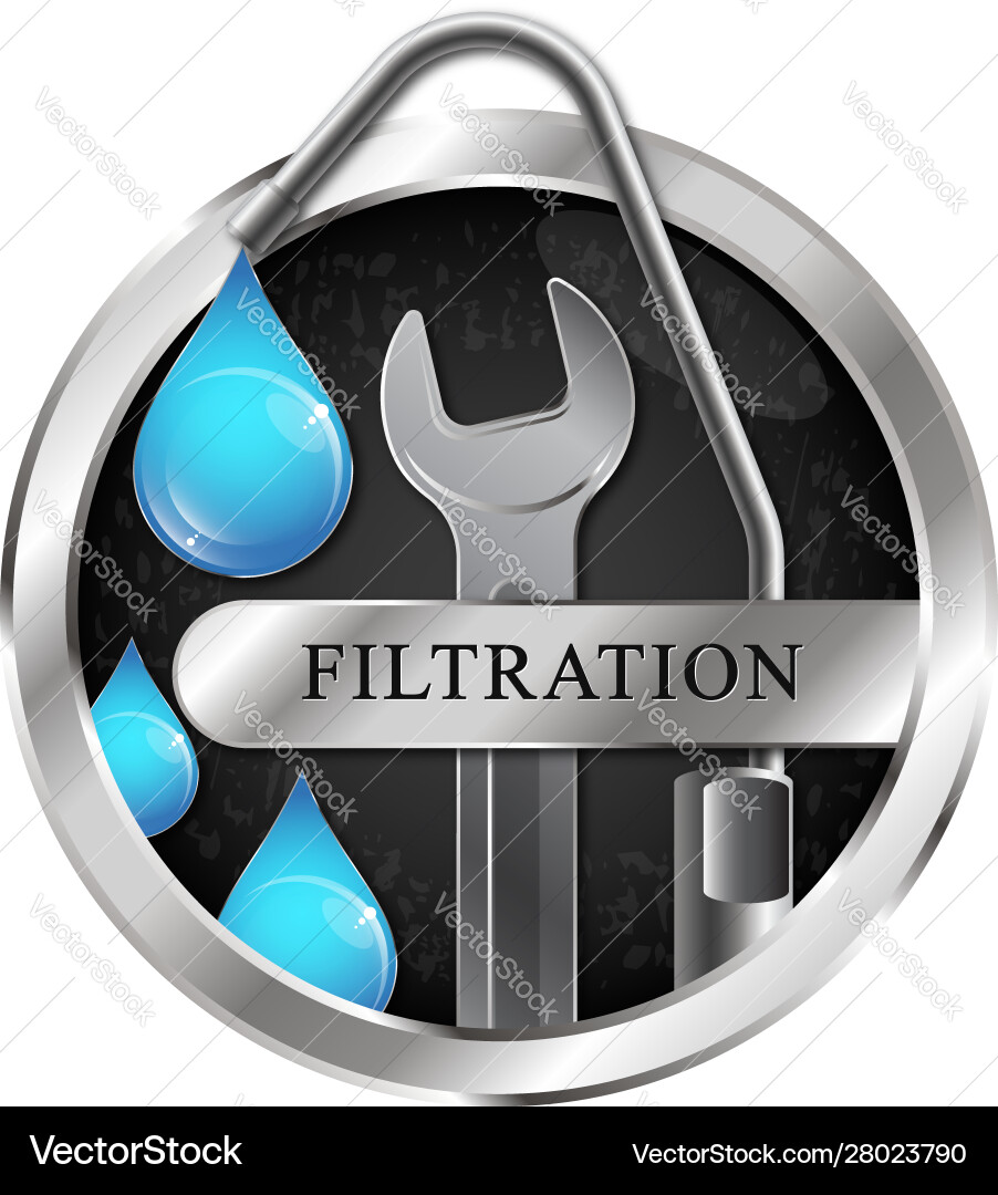 Water filtration tap symbol Royalty Free Vector Image