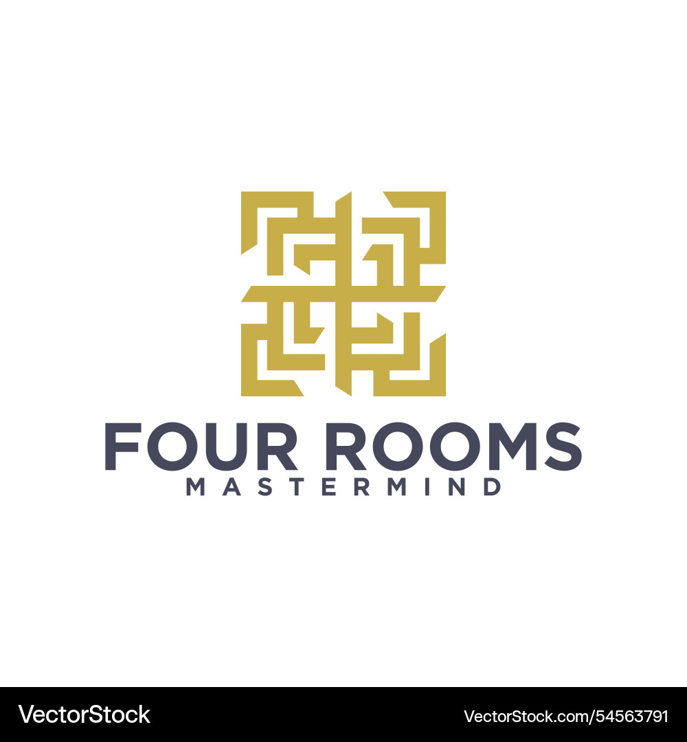 Abstract square logo Royalty Free Vector Image