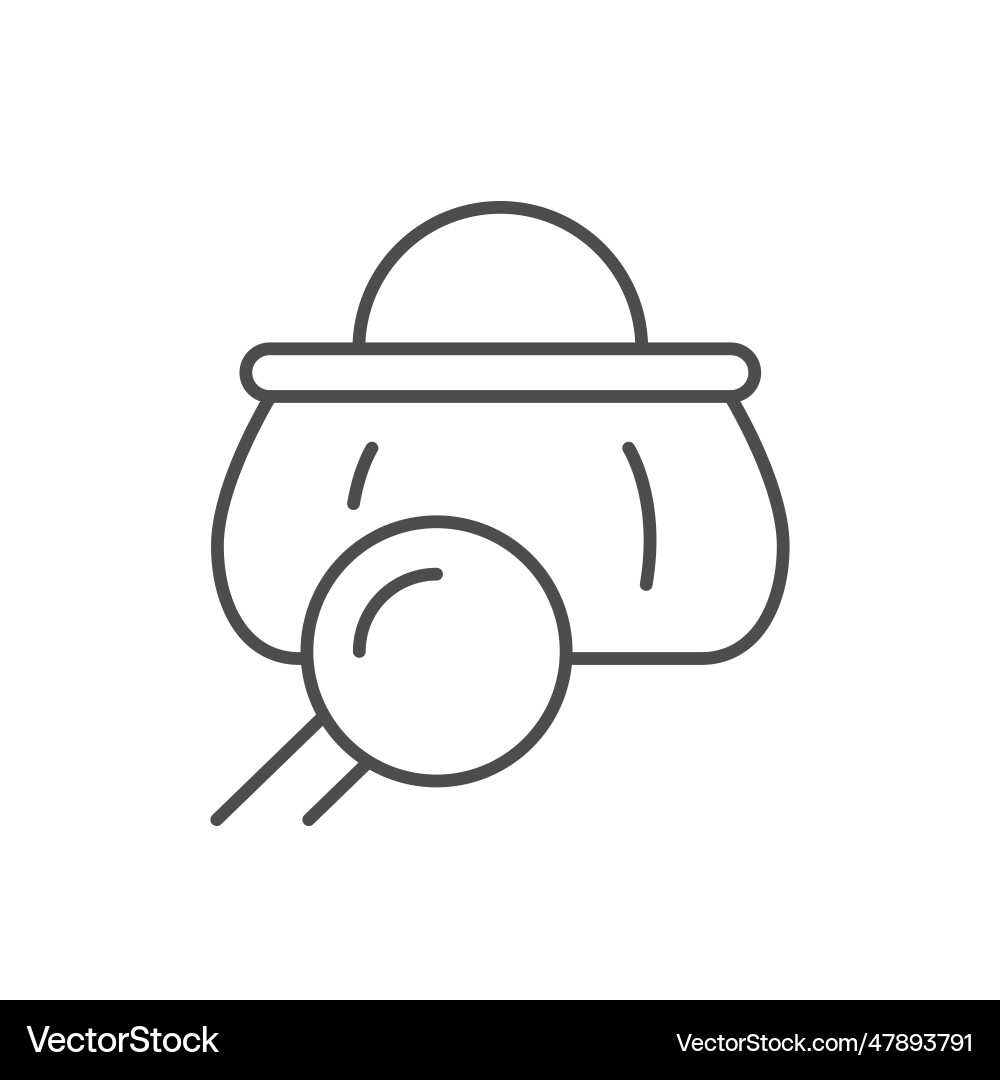 Baggage screening line outline icon Royalty Free Vector