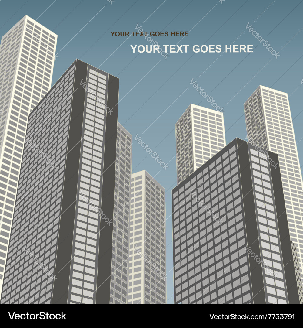 City architecture Royalty Free Vector Image - VectorStock