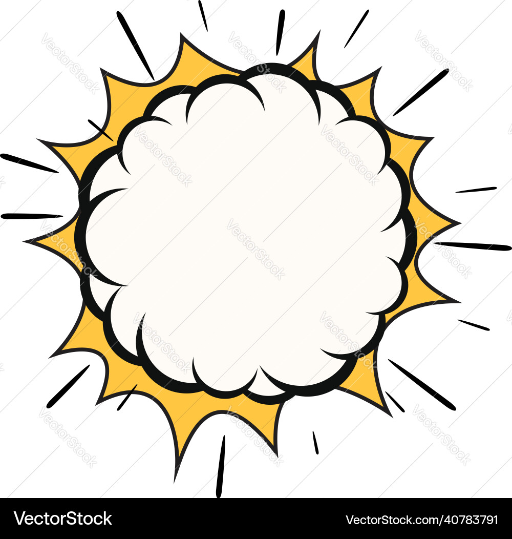 Comic explosion cartoon bubble blast Royalty Free Vector