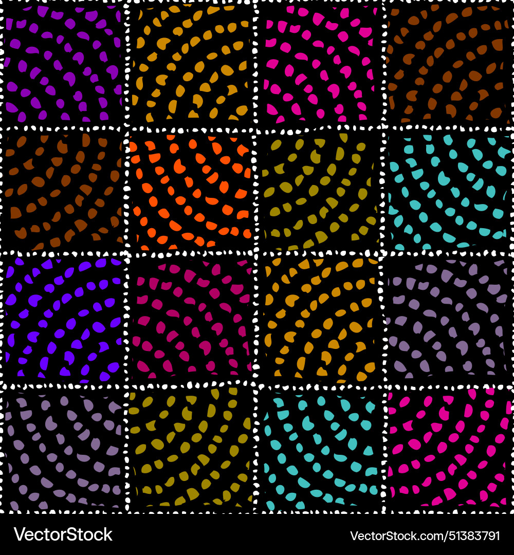 Grunge random polka dot seamless pattern Vector Image