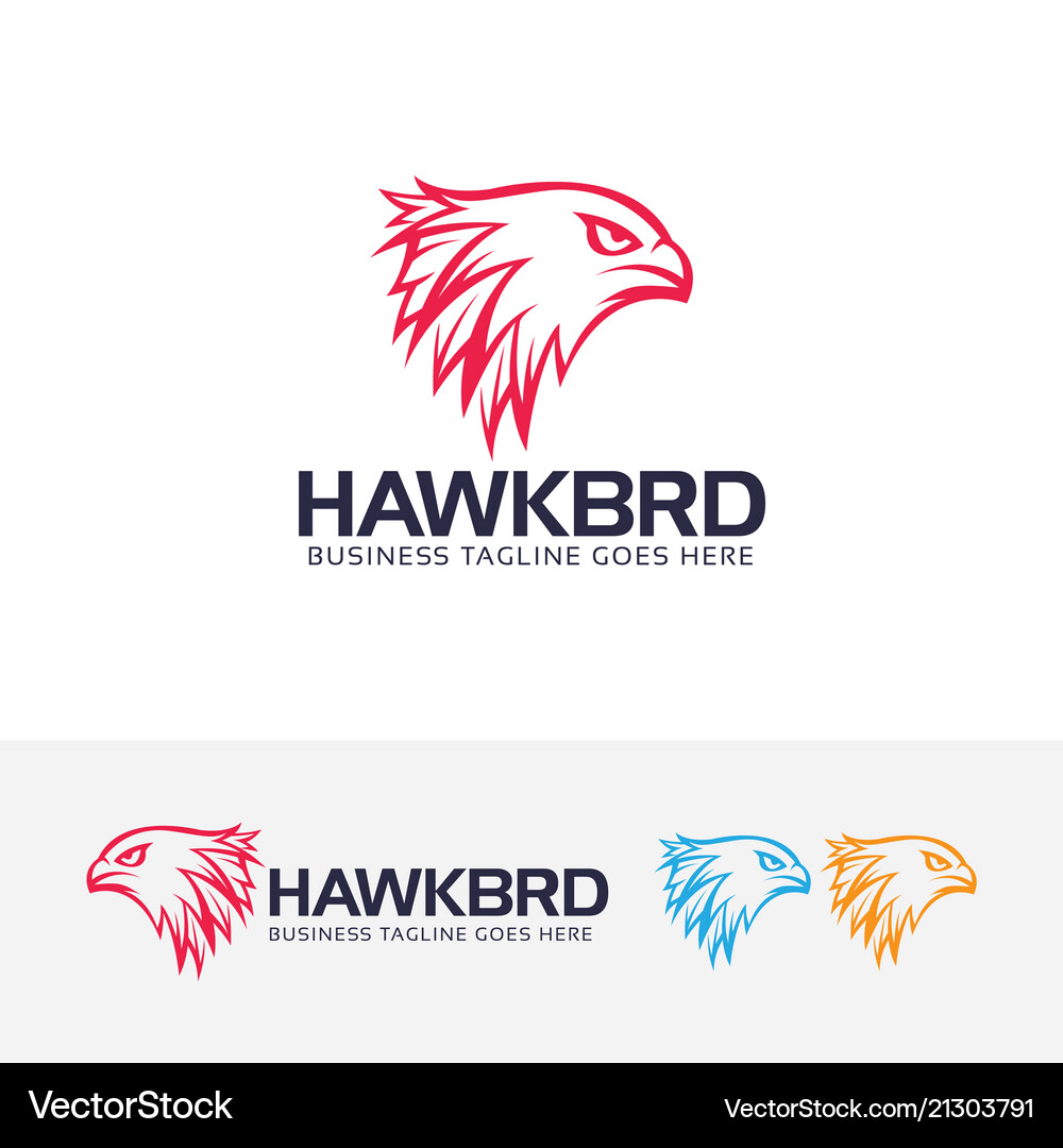 Hawk Head Logo - American Style Royalty Free Vector Image