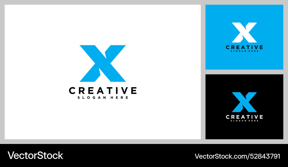 Initial letter x design template Royalty Free Vector Image