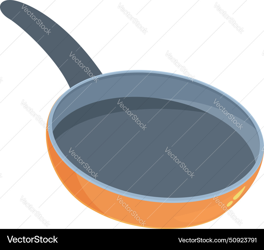 Iron handle pan icon cartoon home domestic Vector Image